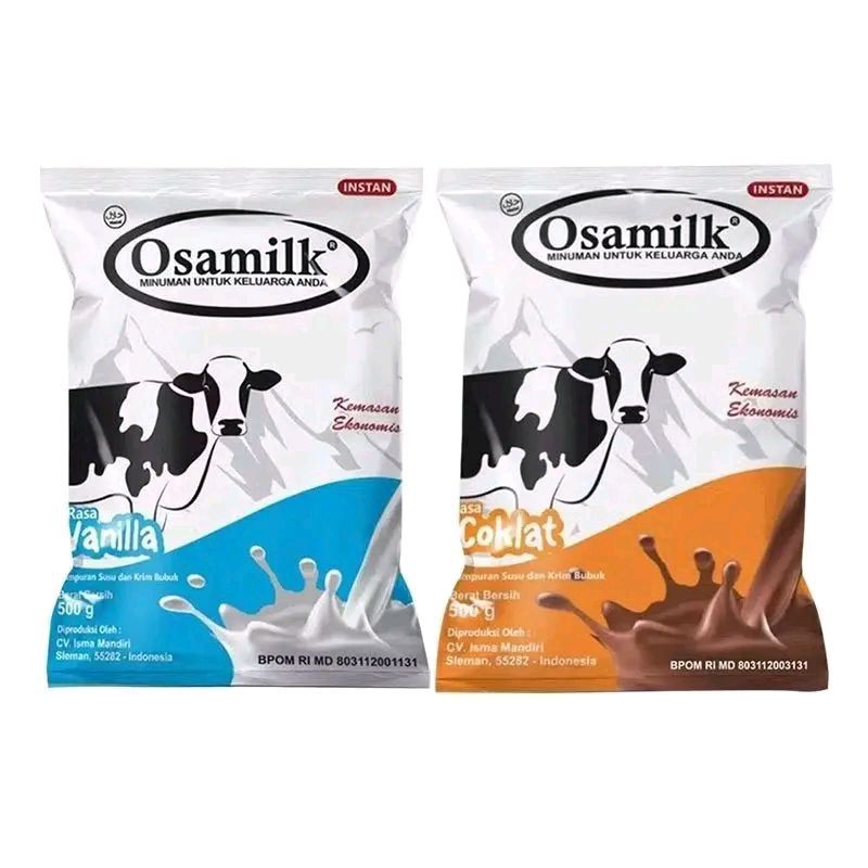 Jual OSAMILK Minuman Keluarga Susu Rasa Coklat & Vanilla 500g | Shopee ...