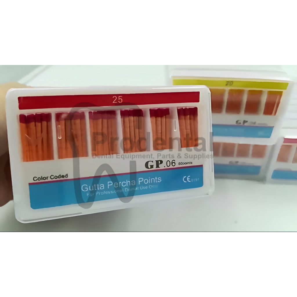 Jual Dental gutta percha no 25 taper 6% guttap 25 06 obturasi VDW M-Two ...