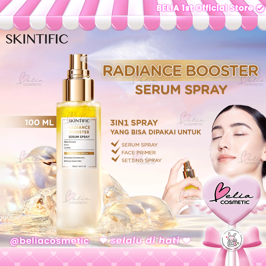 Jual [ BELIA ] SKINTIFIC Radiance Booster Serum Spray 100ml | Hydrates ...