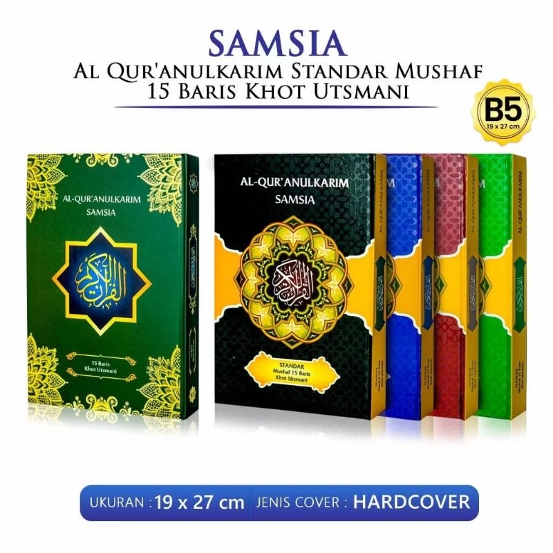 Jual Mushaf Al-Qur'an Sam Sia 15 Baris Khot Ustmani Ukuran Standar B5 ...