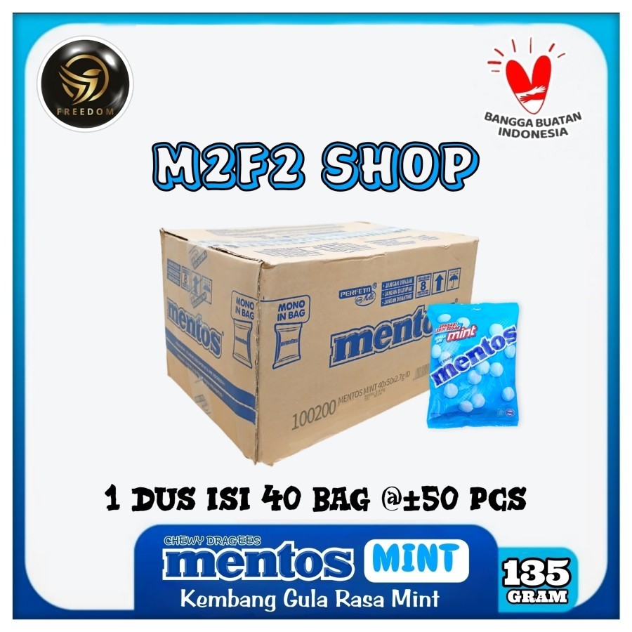 Jual Mentos Candy Mint Chewy Dragees Bag | Permen Rasa Original - 135 ...