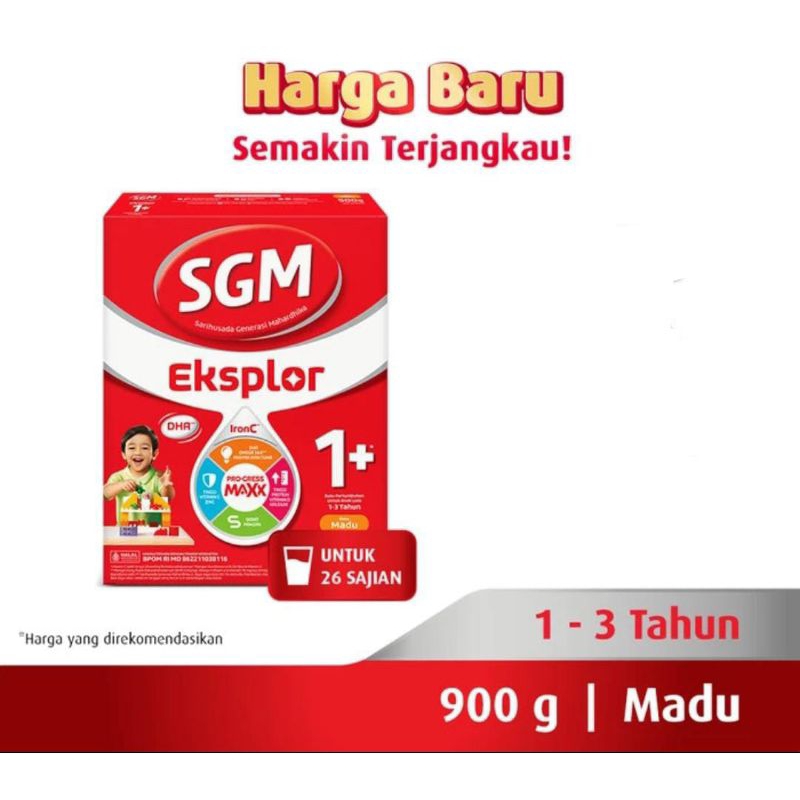 Jual SGM Eksplor 1+ dengan Iron C Susu pertumbuhan rasa Madu 900 gr | Shopee Indonesia