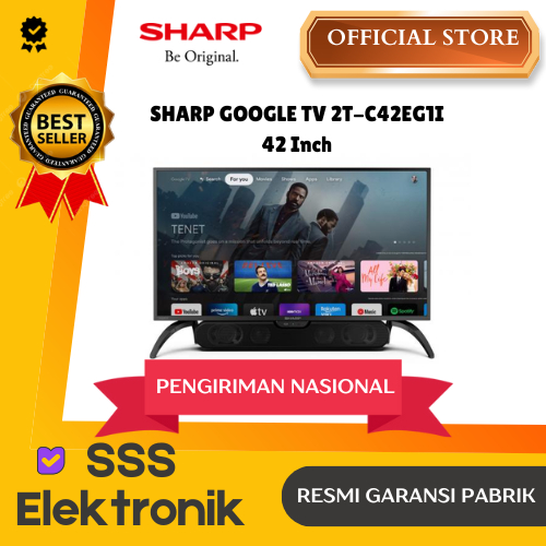 Jual LED TV Sharp 42 Inch Full HD Google TV 2T-C42EG1I - GARANSI RESMI PABRIK 100% | Shopee ...