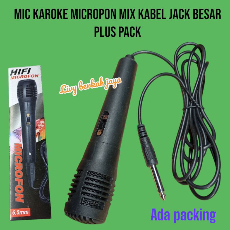 Jual Mic Karoke Micropon mix Kabel jack besar 6,5mm PLUS PACK | Shopee ...