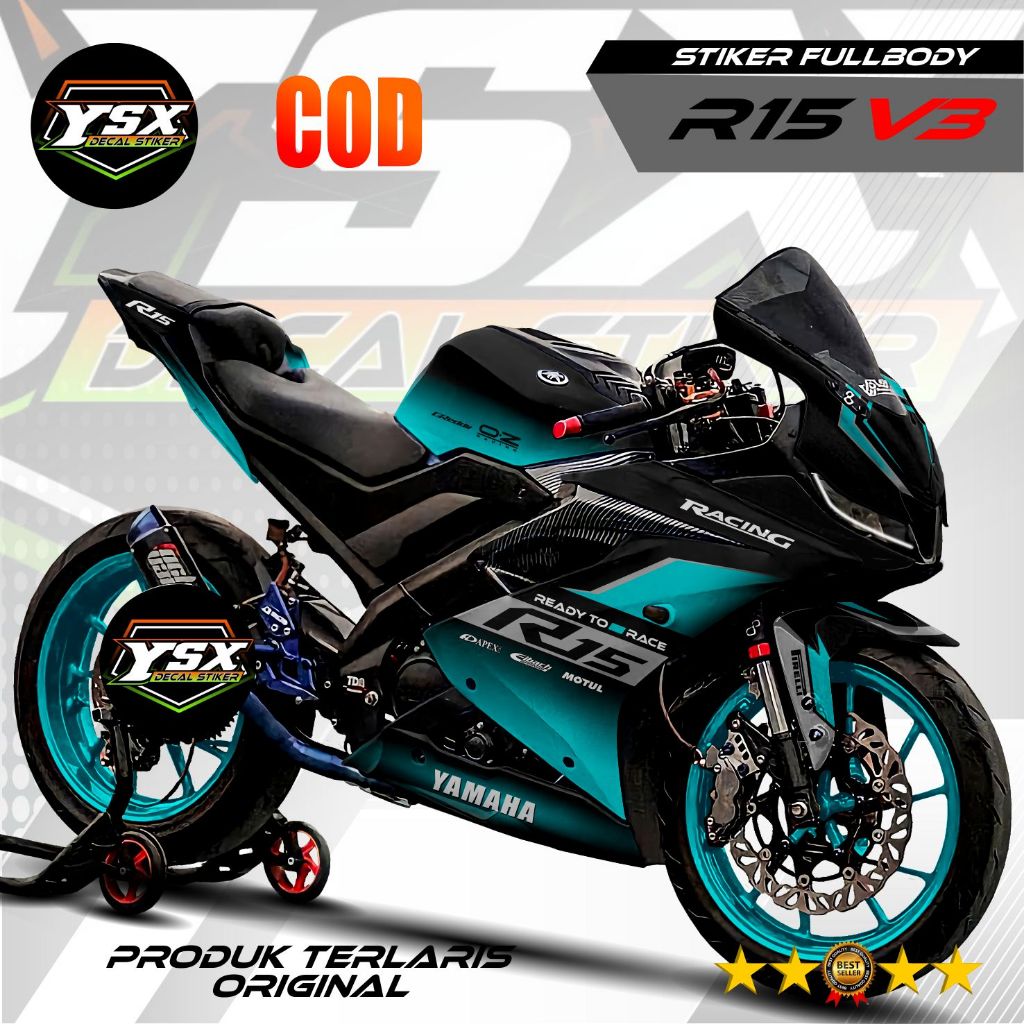 Jual Decal R15 V3 Stiker fullbody Desain Custom Racing YSX | Shopee ...