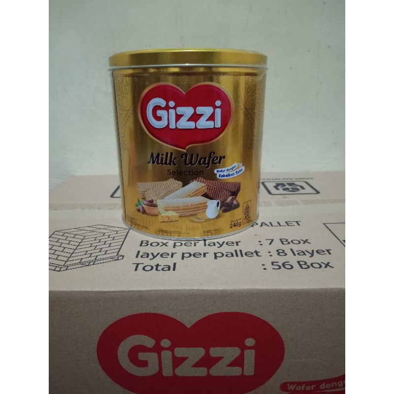 Jual Gizzi Milk Wafer Selection / Wafer Kaleng Gizzi (240gr) | Shopee ...