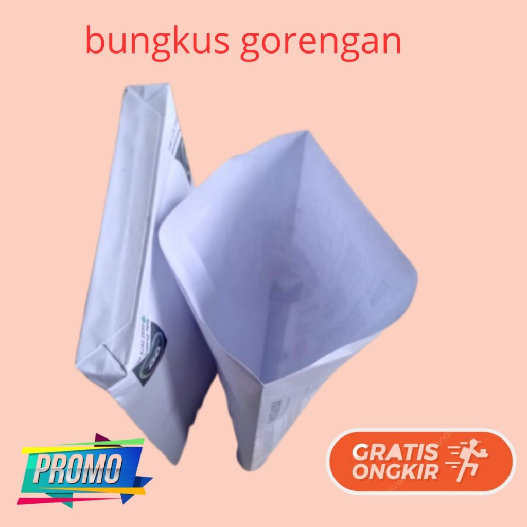 Jual Bungkus gorengan kertas murah 100 pcs bungkus gorengan custom ...