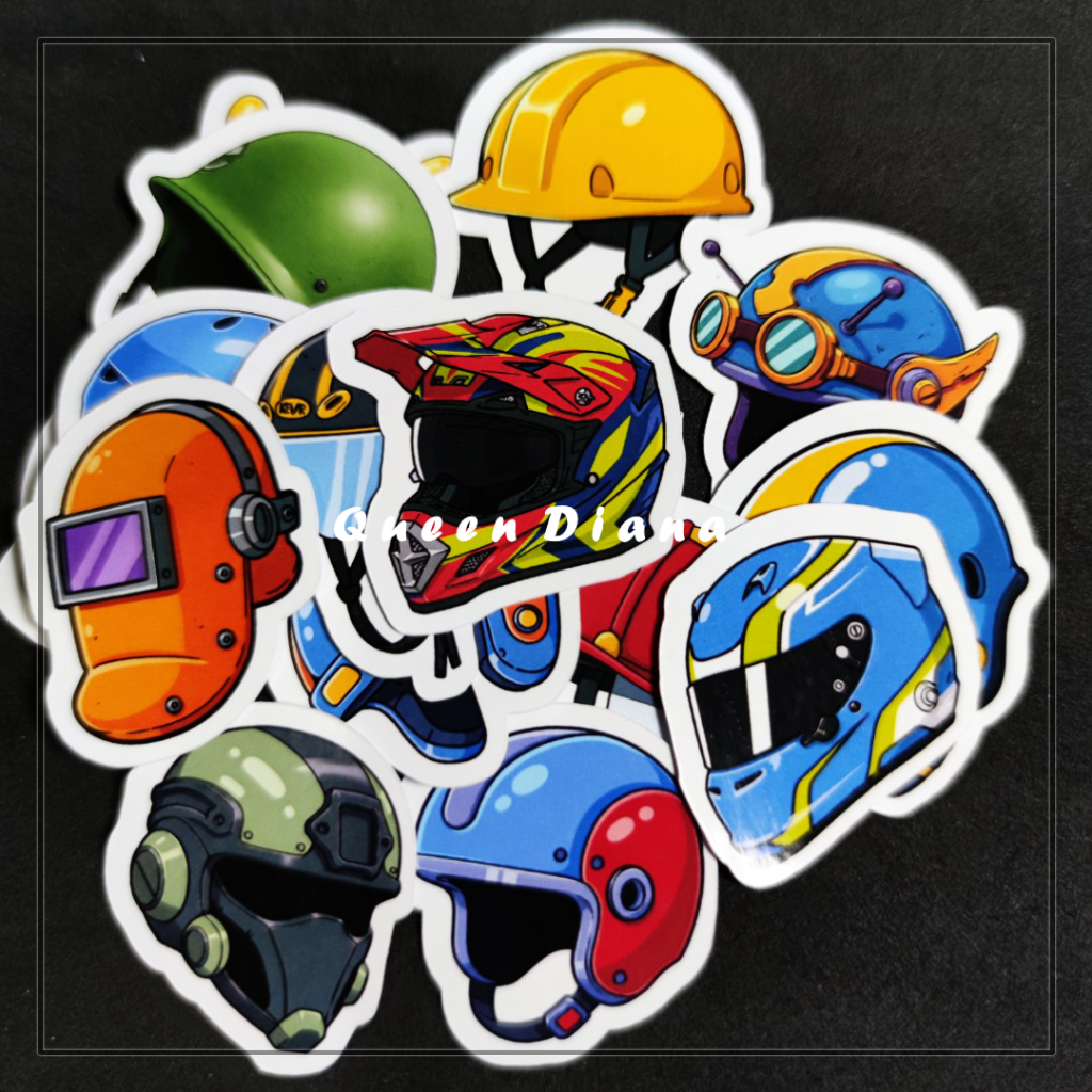 Jual stiker helm isi 20 pcs stiker unik gambar stiker helem full color ...