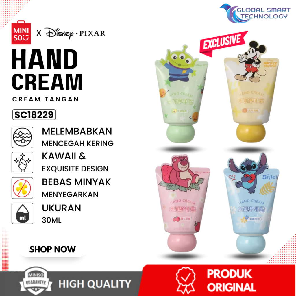 Jual Miniso Hand Cream Cartoon Disney Stitch Lotso Alien Hand Skin Care ...