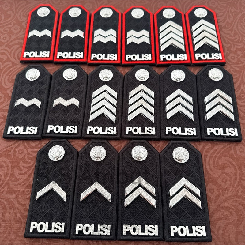 Jual Tanda Pangkat PDU Polri Bintara Bripda / Pangkat Briptu / Pangkat ...