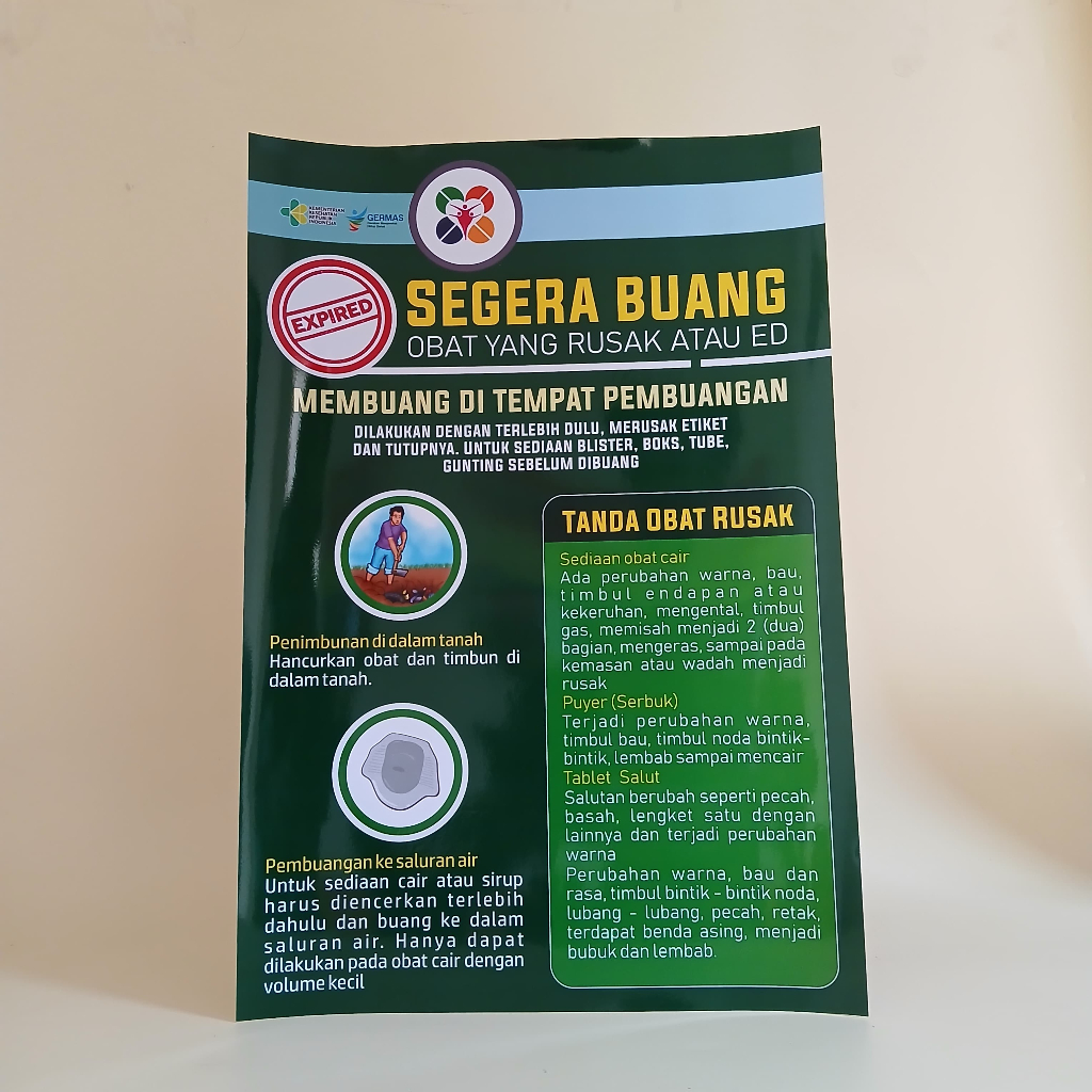 Jual Segera Buang Obat Rusak - Poster Farmasi - Poster Apotek | Shopee ...