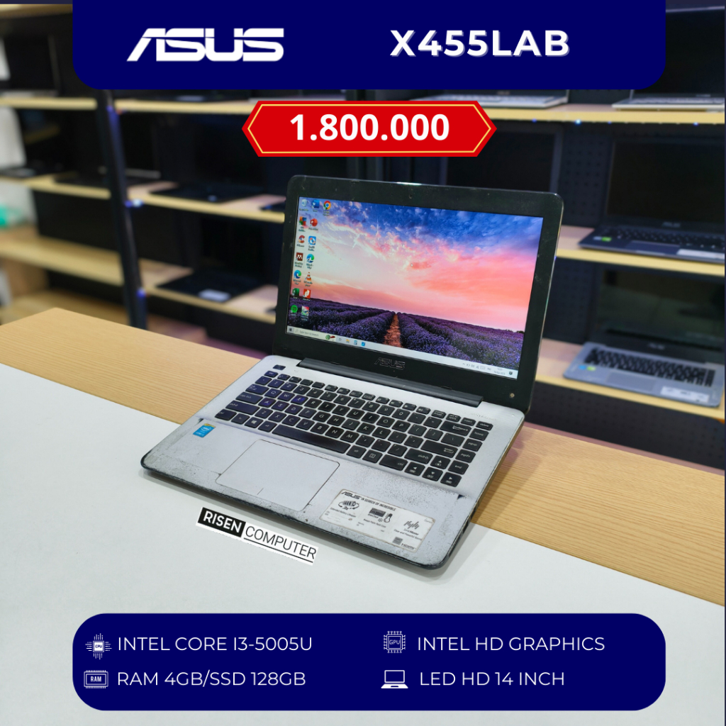 Jual Laptop Asus X455LAB Intel Core i3-5005U RAM 4GB SSD 128GB HD ...