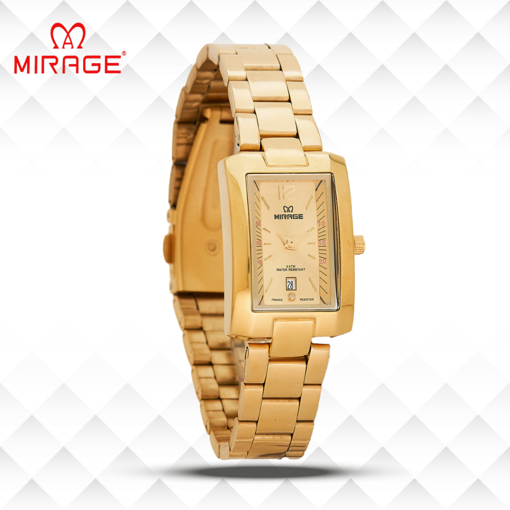 Jual Mirage Jam Tangan Wanita Analog 8194 L Gold Original Stainless ...