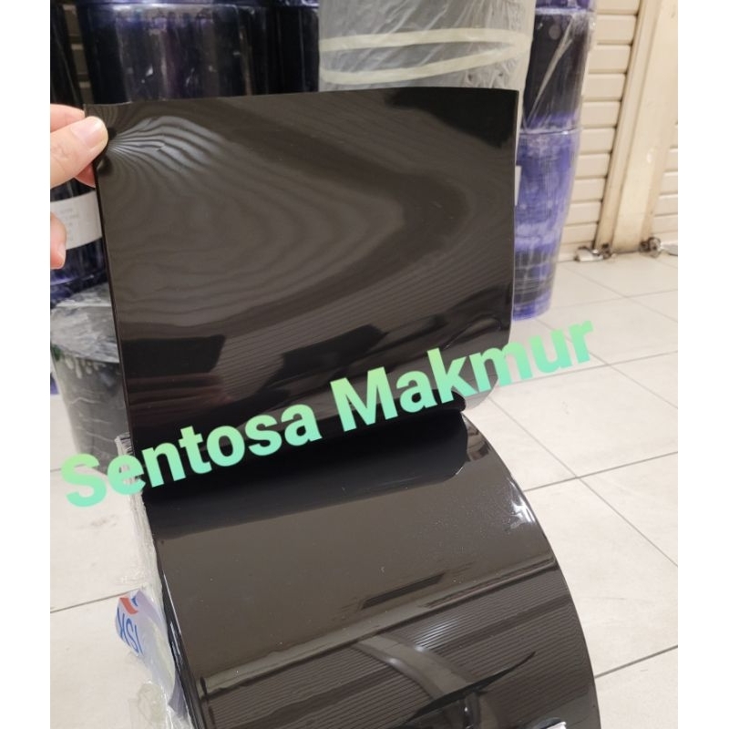 Jual Tirai Plastik Curtain Hitam Solid + Gantungan 20cm | Shopee Indonesia