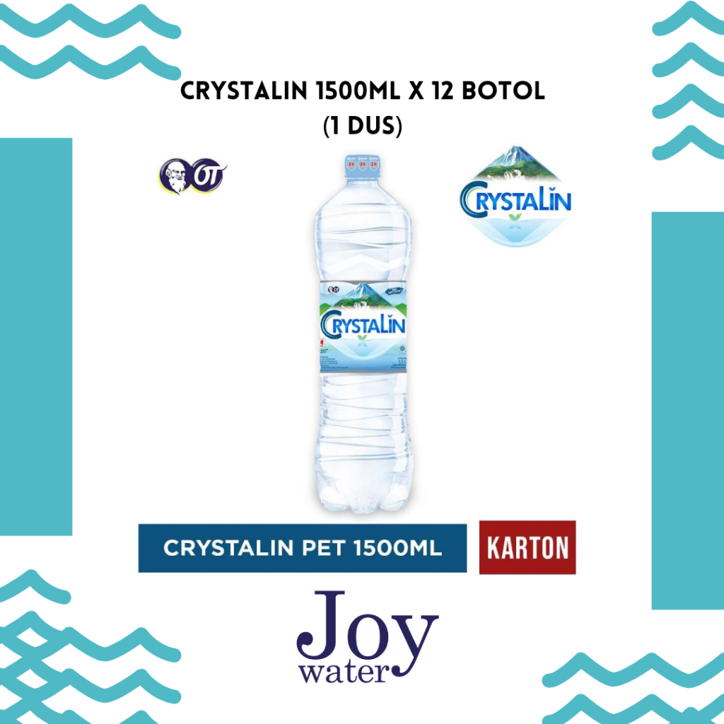 Jual Crystalin PH 8 Air Mineral 1500 ml x 12 Botol DUS Karton ...