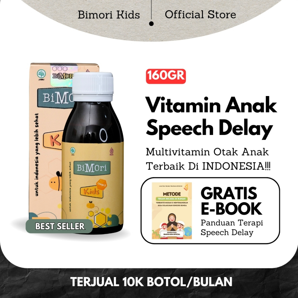 Jual Bimori Kids Vitamin Speech Delay | Obat Terlambat Bicara | Nutrisi ...