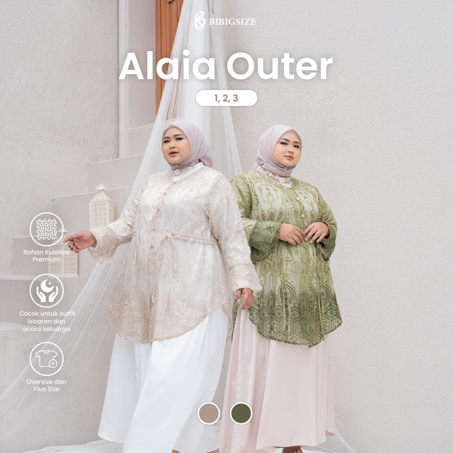 Jual Alaia Outer Brokat Big Size Jumbo by Bibigsize | Shopee Indonesia