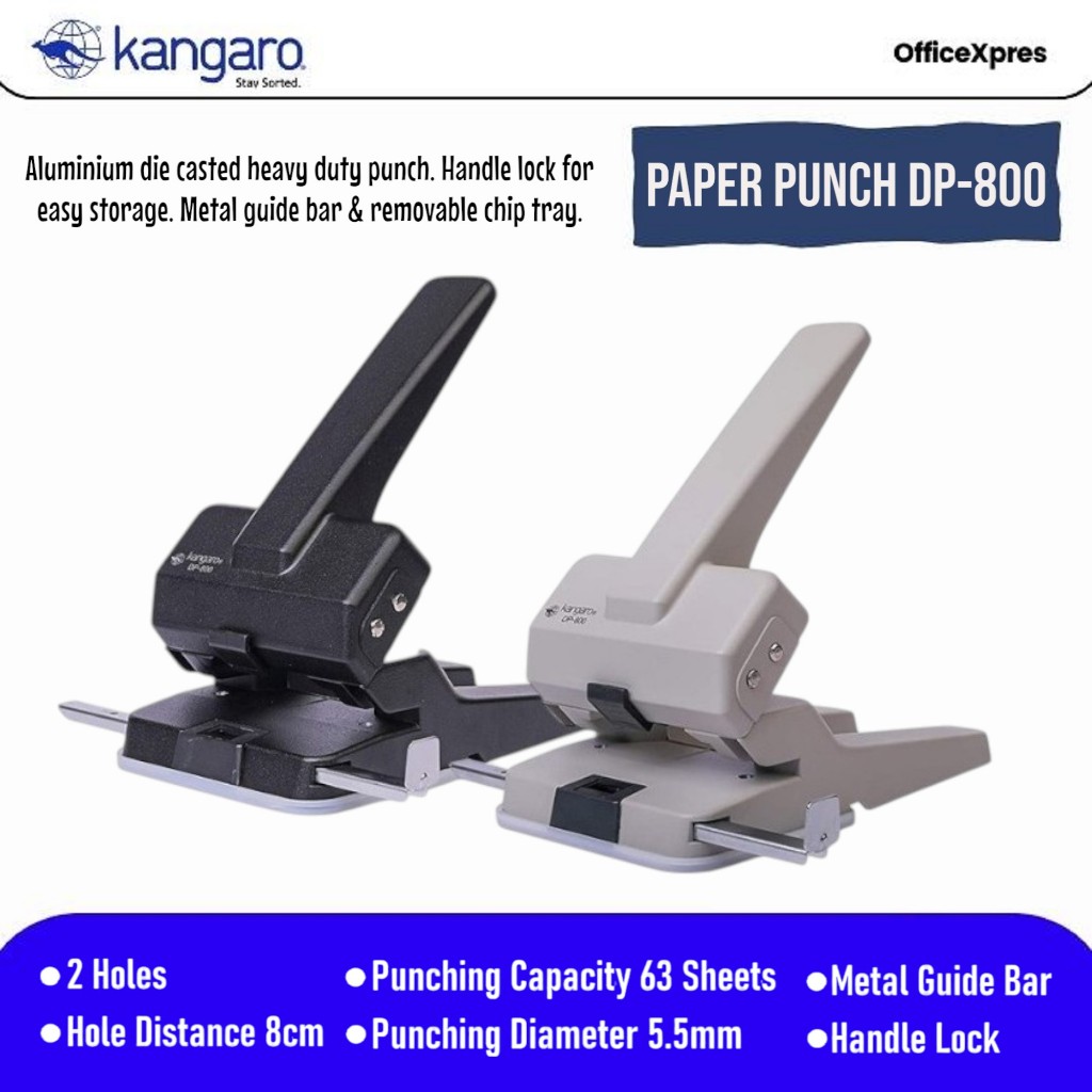 Jual Heavy Duty Paper Punch DP-800 / Pembolong Kertas DP 800 / Pelubang ...