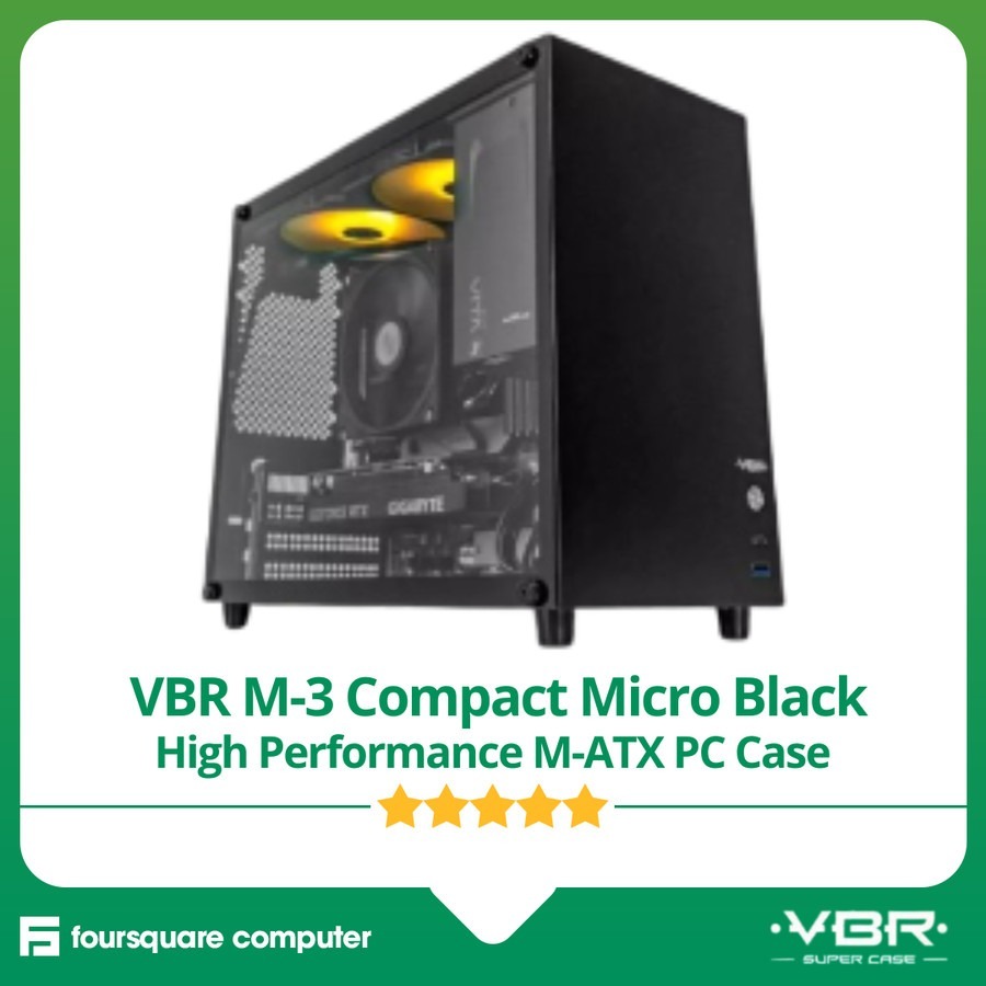 Jual VBR M3 Compact Micro Black High Perfomance M-ATX PC Case Casing ...