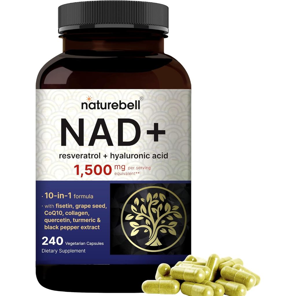 Jual NatureBell NAD+ with Resveratrol Plus Hyaluronic Acid, Quercetin ...