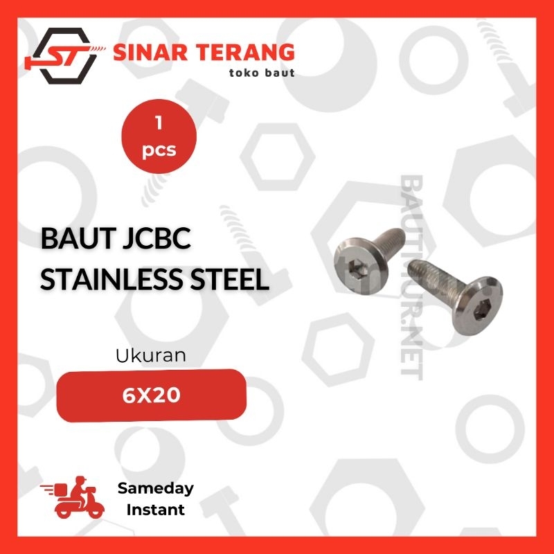 Jual Baut JCBC Stainless M6 x 20 Kunci L - Knock Down Furniture 2cm | Shopee Indonesia