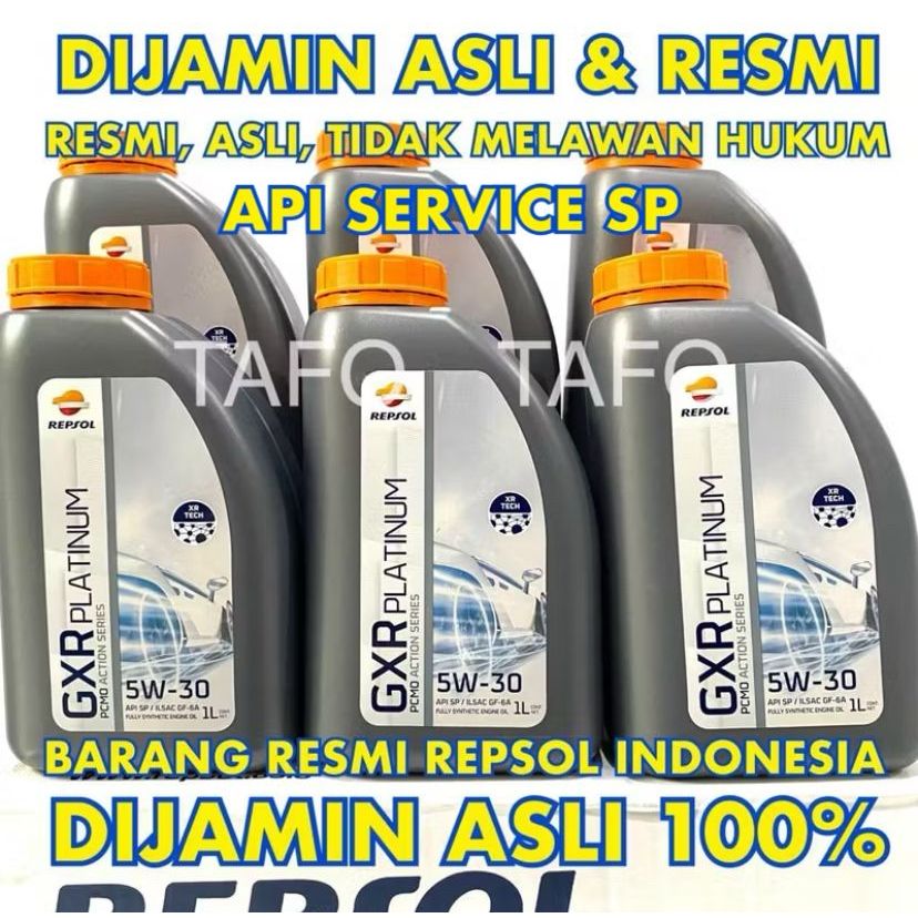 Jual OLI REPSOL 5W-30 FULL SINTETIK 1 LITER / REPSOL GXR PLATINUM 5W30 ...