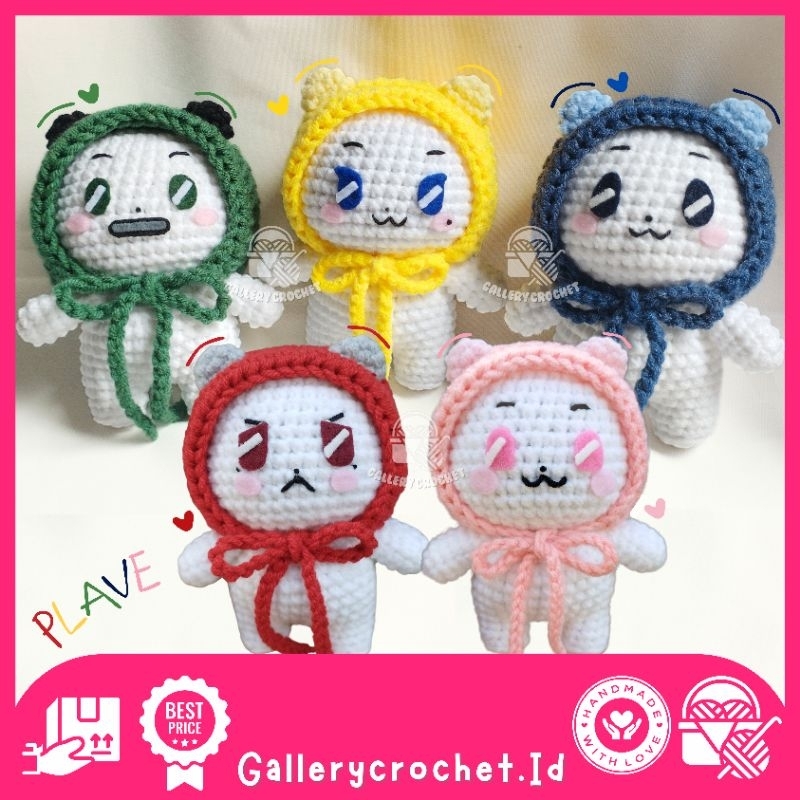 Jual Gantungan kunci amigurumi kpop plave | keychain amigurumi plave ...