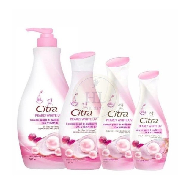 Jual CITRA Hand Body Lotion Pearly White UV 110ML | Shopee Indonesia