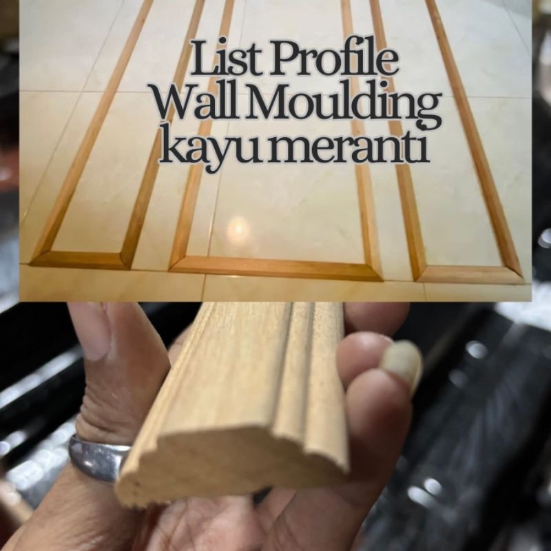 Jual List profile wall moulding kayu Meranti free potong siku anti ...