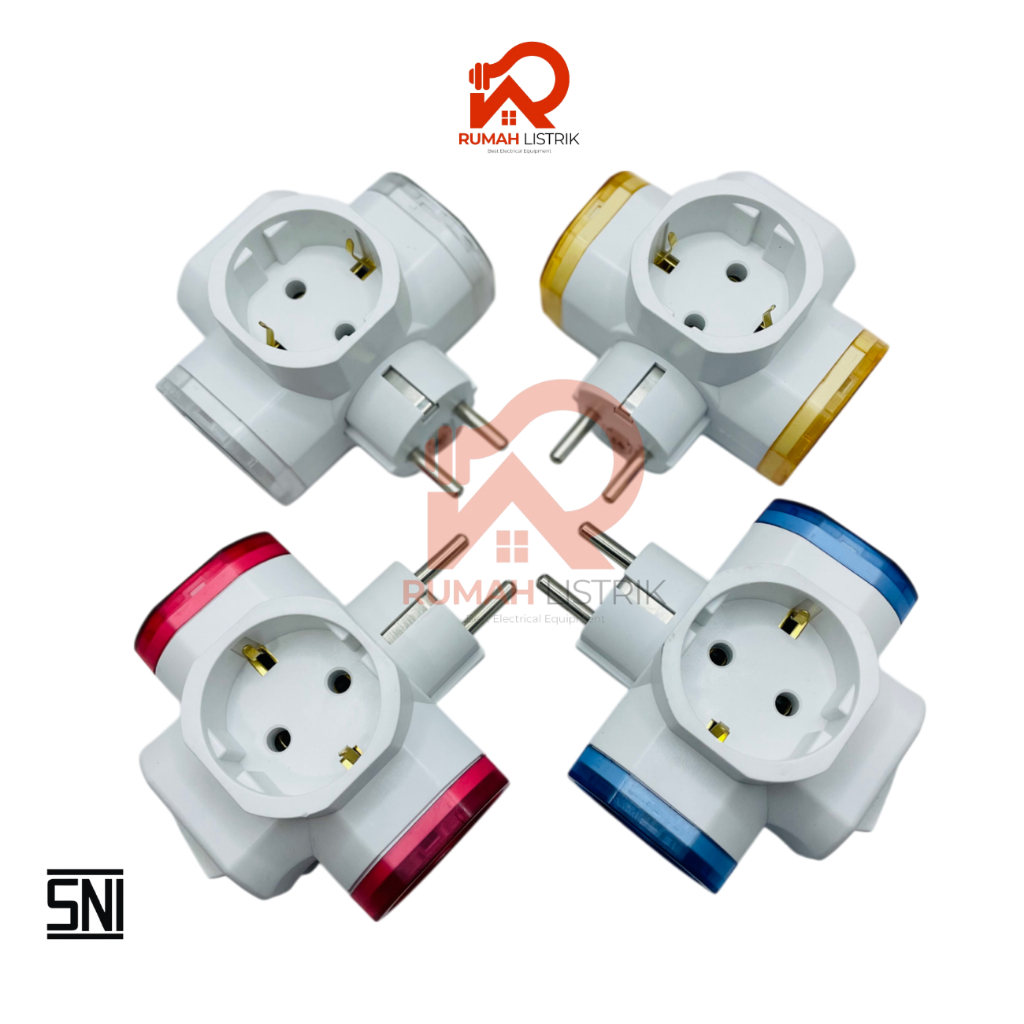 Jual STEKET T Arde Switch / STEKER / STEKER 3 LUBANG / COLOKAN MULTI ...