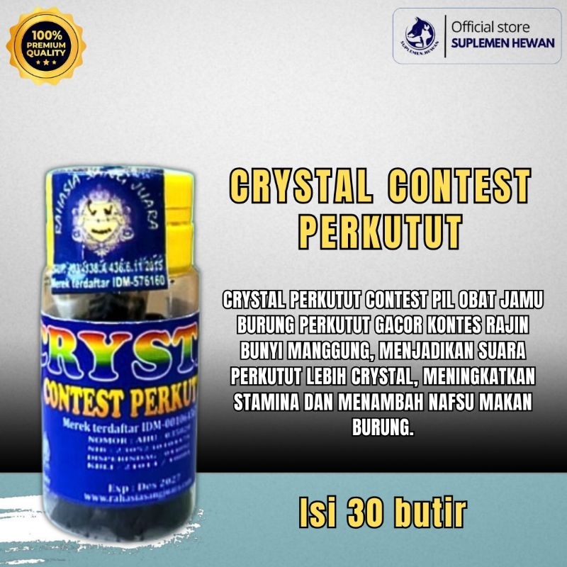 Jual Obat Jamu Burung Perkutut Crystal Contest PIL isi 30 Butir ...