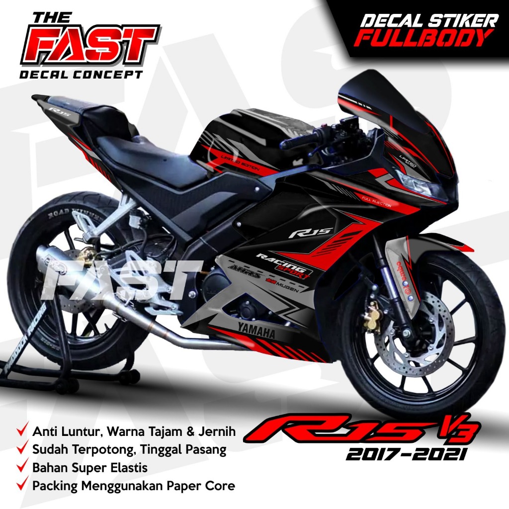 Jual BISA COD Decal R15 V3 Full Body Stiker R15 V3 Full Body Dekal R15 ...