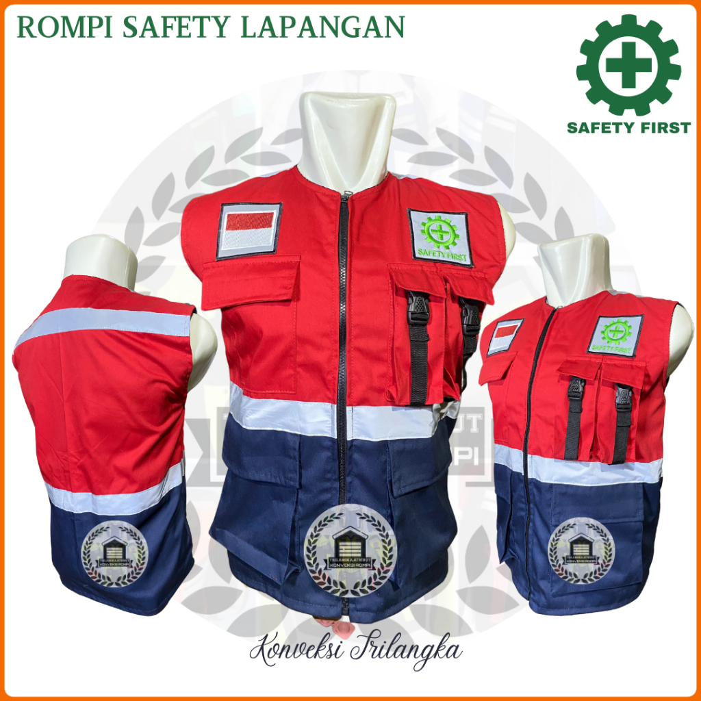 Jual Rompi Safety Pekarja Proyek Lapangan Rompi Keselamatan Kerja Bahan ...