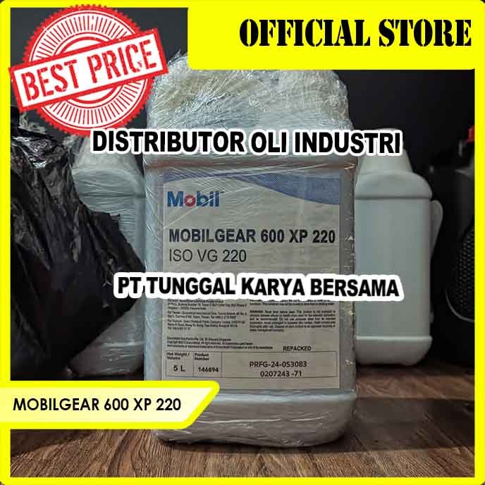 Jual MOBILGEAR 600 XP 220 ( OLI GEAR BOX - Kemasan 5 Liter ) | Shopee ...