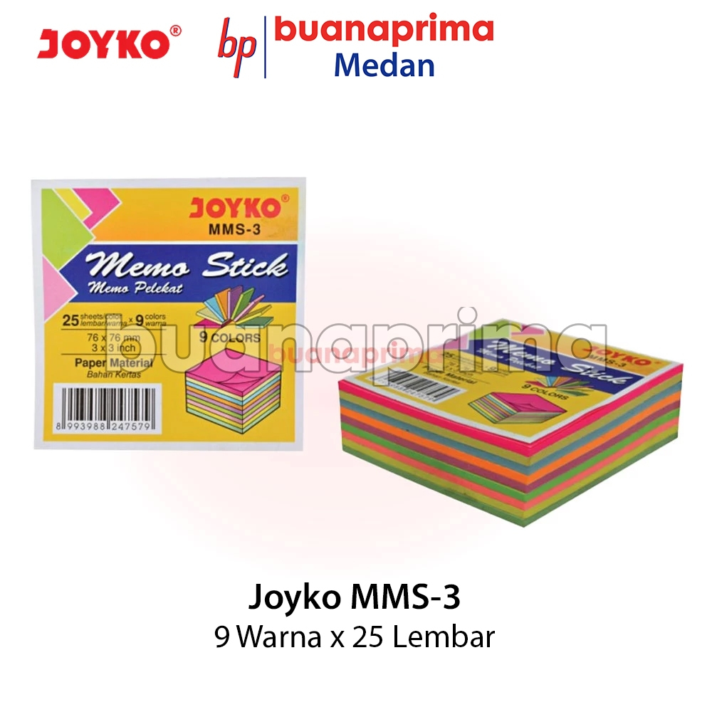 Jual Sticky Notes JOYKO MMS-3 Stick Note It Besar 76 x 76 mm 3 x 3 inch ...