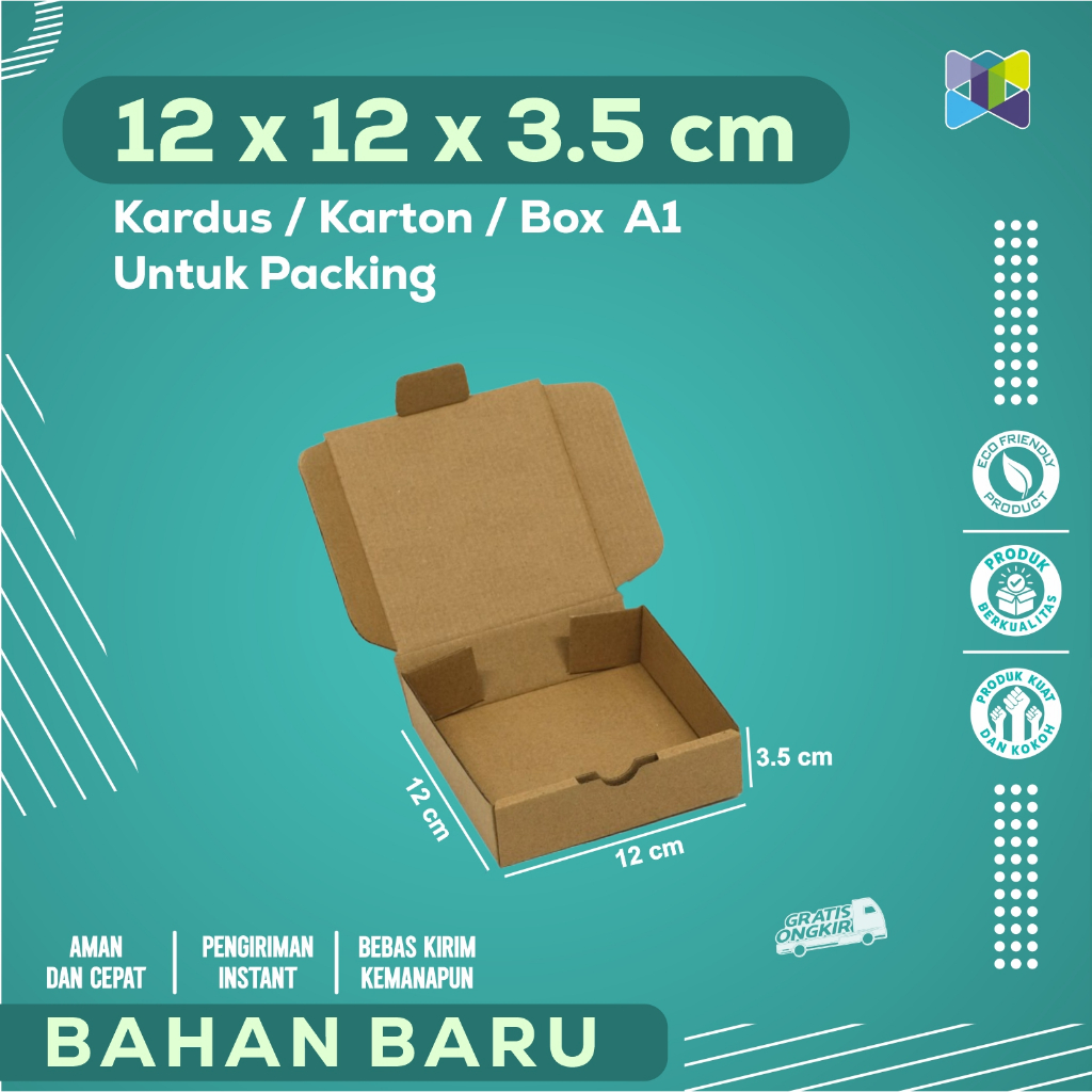 Jual Box Die Cut 12x12x3.5 / Kardus Packing / Box Hampers | Shopee ...