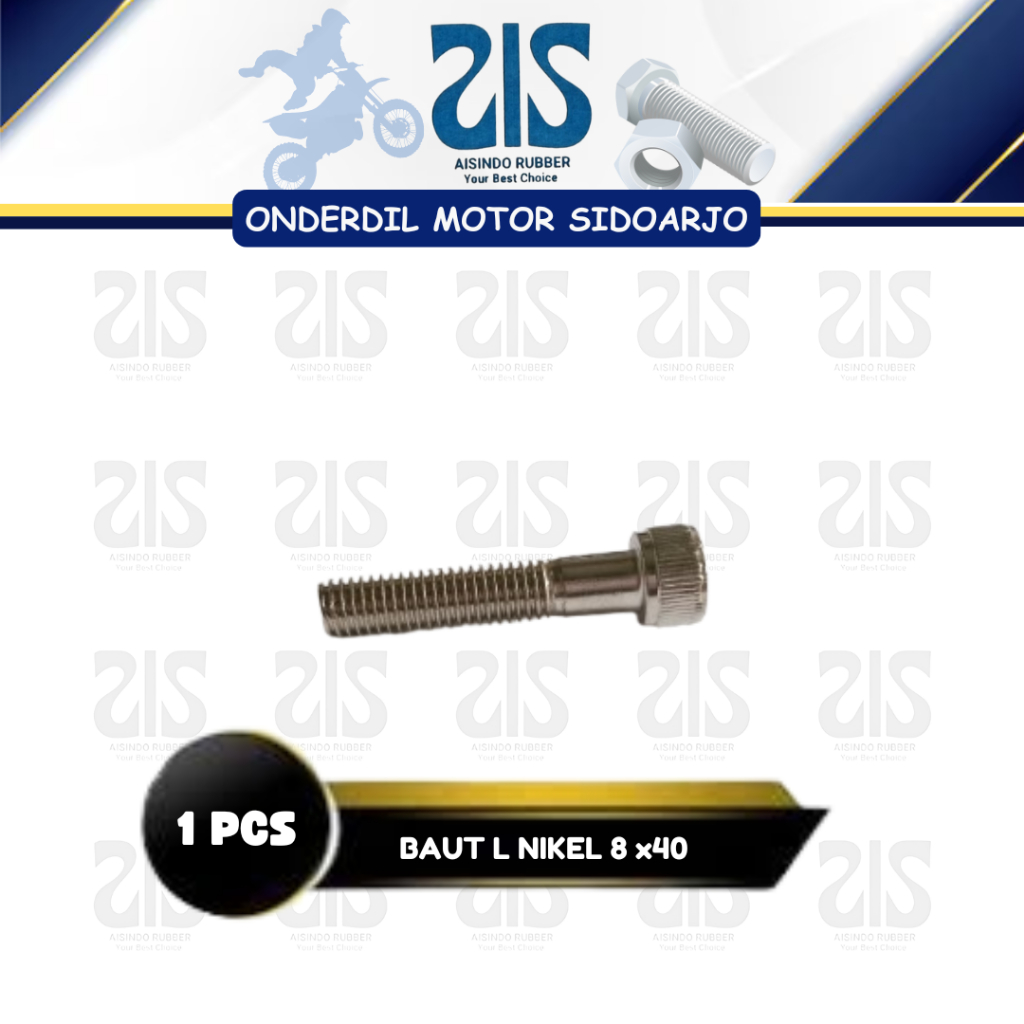 Jual BAUT L NIKEL 8x40 Baud 12 Kunci L 6 Drat 8 mm x Panjang 40 mm ...