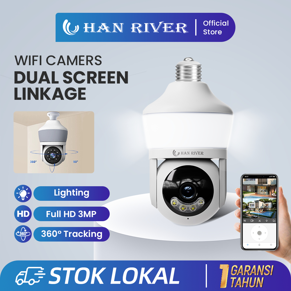 Jual HAN RIVER 360° CCTV Camera Smart Pendeteksi Manusia Lensa Call 2 ...