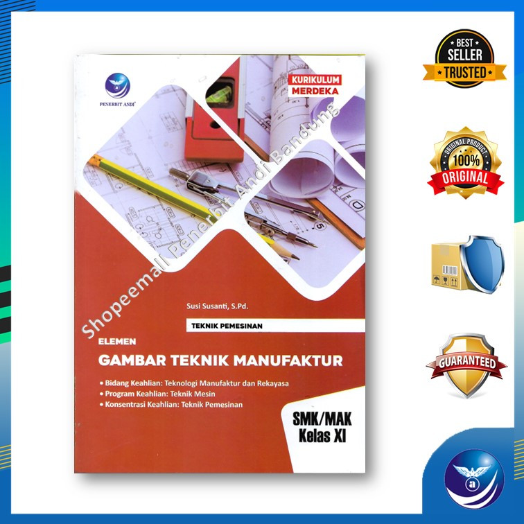 Jual buku smk kurmer CP 032 - Teknik Pemesinan Elemen Gambar Teknik ...