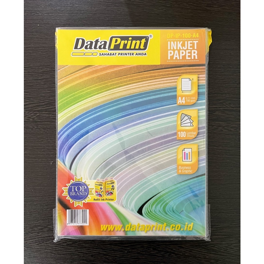 Jual Data Print Inkjet Paper A4 100 Lembar 100 gsm | Shopee Indonesia