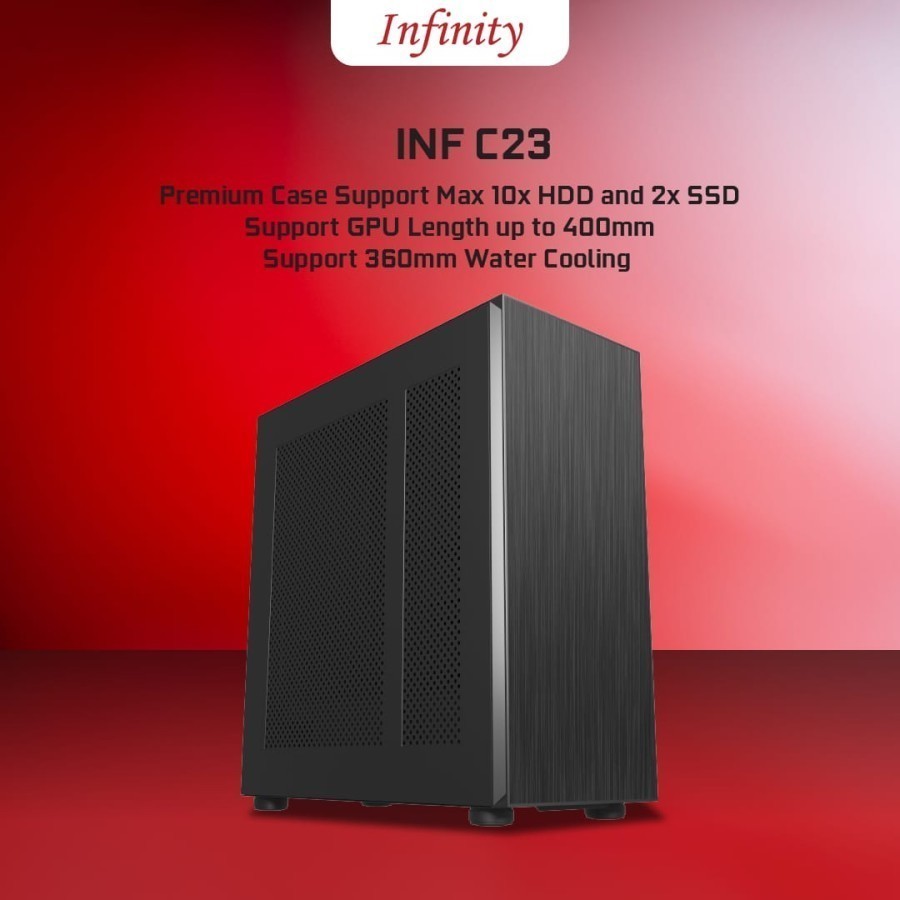 Jual CASING INFINITY C23 | ATX Case Support 10x HDD | INCLUDE 4 FAN ...