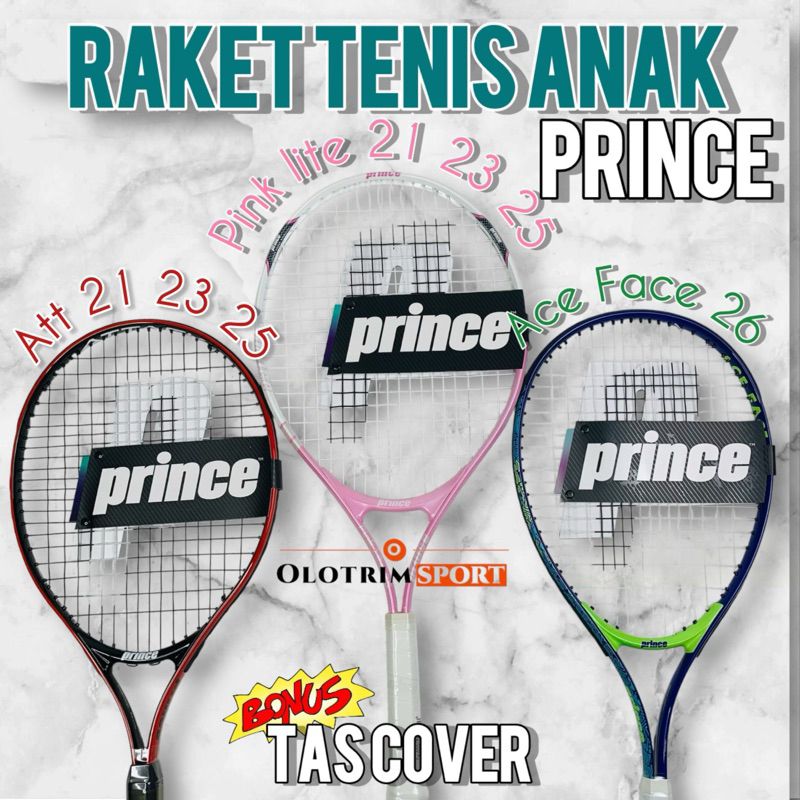Jual Raket Tenis PRINCE ANAK JR PINK LITE 21 23 25 ATT 23 25 ACE FACE ...