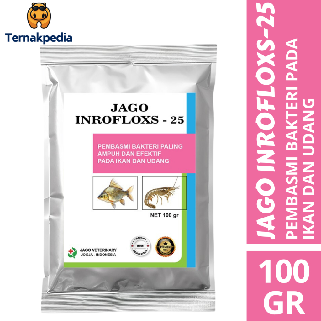 Jual INROFLOXS 25 - JAGO 100 gram INROFLOXS 25 Enrofloxacin HCl ...