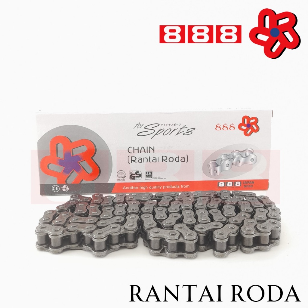 Jual Rantai Roda Motor 888 Motorcycle Chain Ukuran 428H Panjang 130L ...