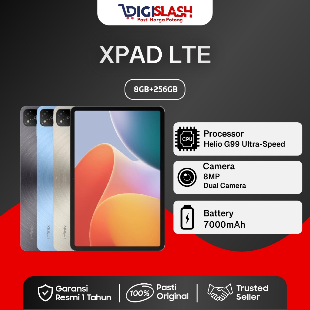 Jual Infinix XPAD LTE 8GB/256GB - Mediatek Helio G99 - 11" 90Hz FHD+ ...