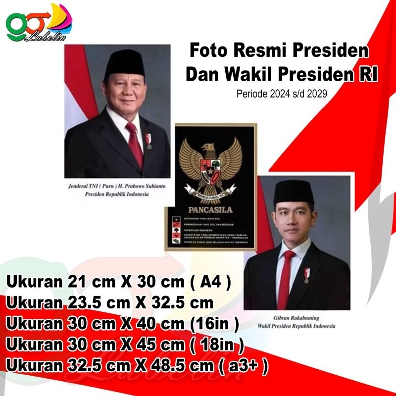 Jual Print Cetak Foto Poster Presiden dan Wakil Presiden Photo | Shopee ...