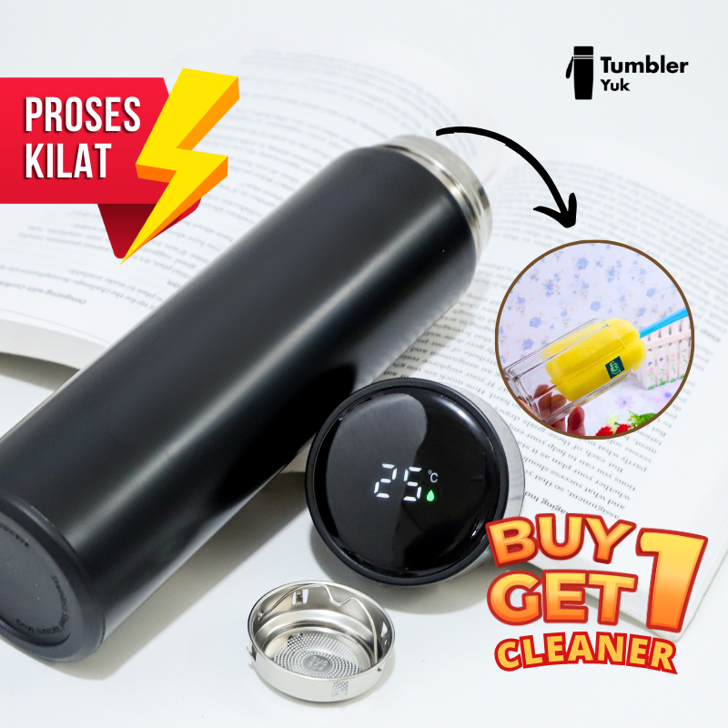 Jual Tumbler Suhu LED GLOSSY POLOS Stainless Steel Tahan Air Panas ...