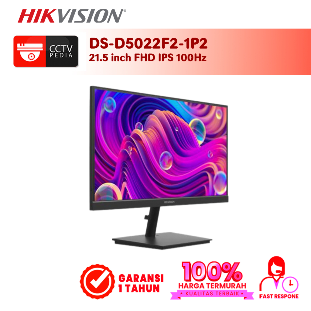 Jual HIKVISION MONITOR LED DS-D5022F2-1P2 21.5 inch FHD IPS 100Hz ...