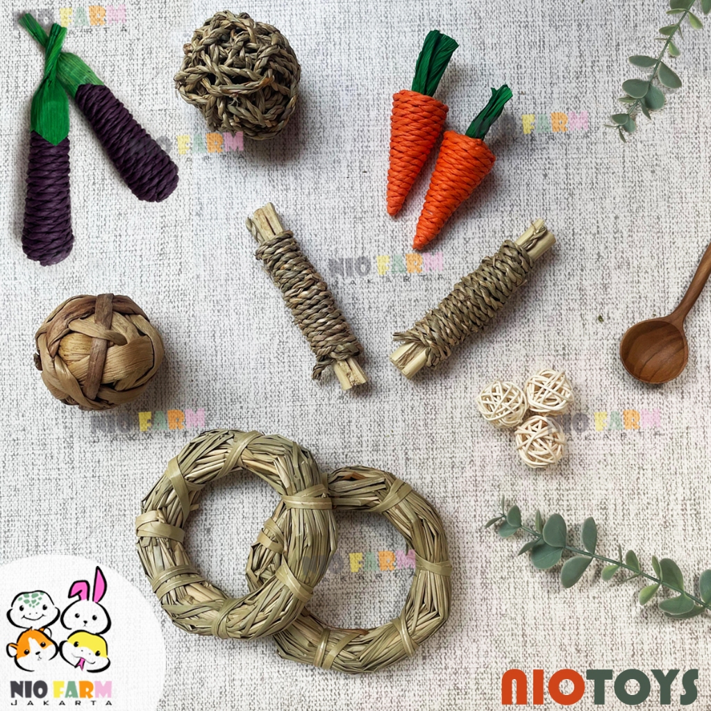 Jual NIOTOYS - MAINAN GIGITAN KELINCI NATURAL - Chew Toys Kelinci ...