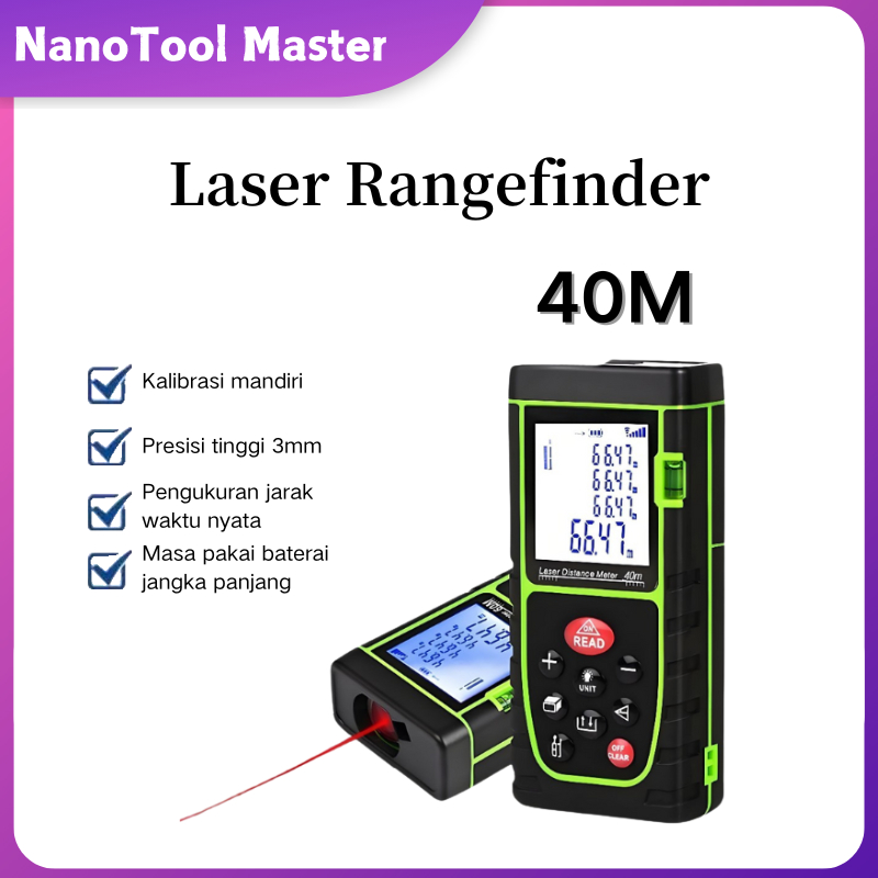 Jual 30M/40M/50M Digital Rangefinder Inframerah Jarak Laser Meter Elektronik Digital LCD ...